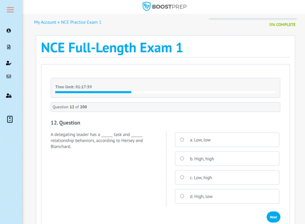 NCE Prep Course | 4 Full-Length Exams & More | BoostPrep